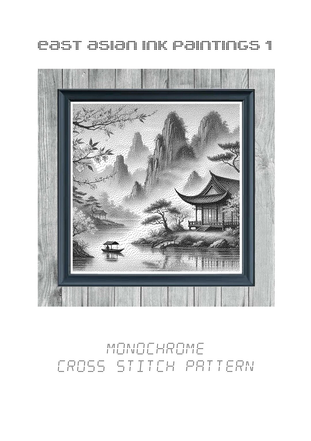 East Asian Ink Paintings 1 - Elegant Single Color Cross-stitch PDF ...