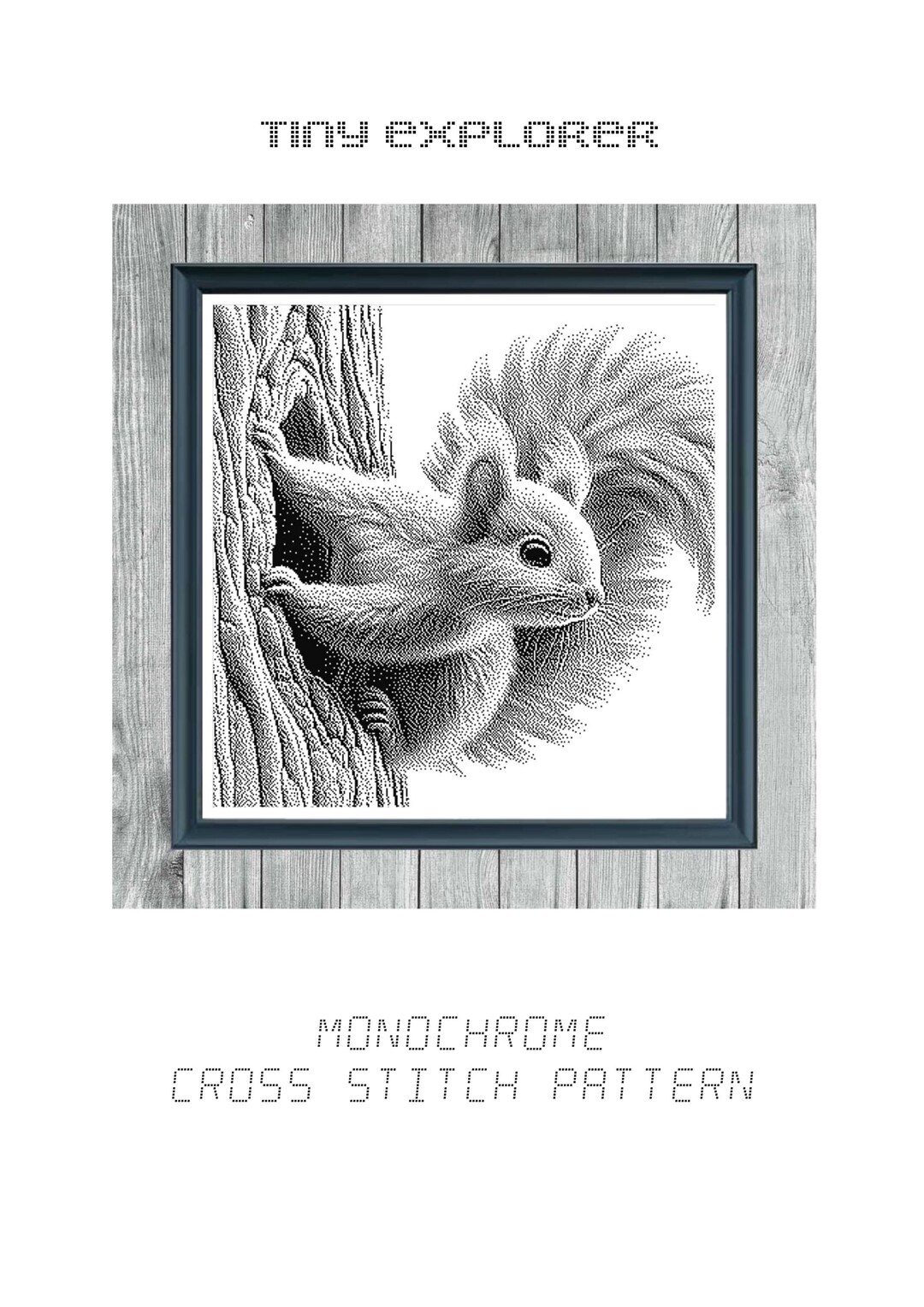 Tiny Explorer - Elegant Monochrome Cross-stitch PDF – Simple DIY ...