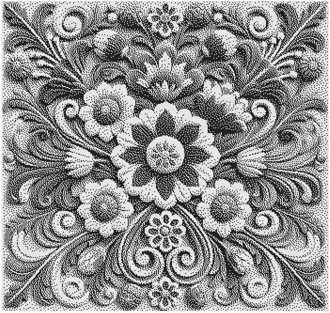Regional Pattern 3 - Monochrome Cross Stitch PDF - Exclusive Digital ...