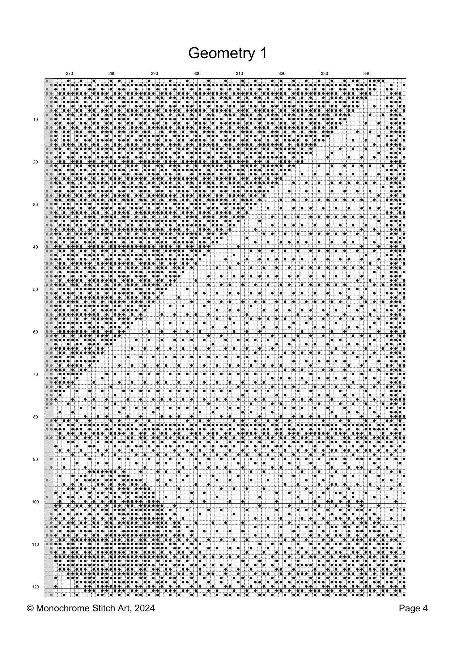 Geometry 1 - One Color Cross Stitch Pattern - PDF File - Craft Stunning ...