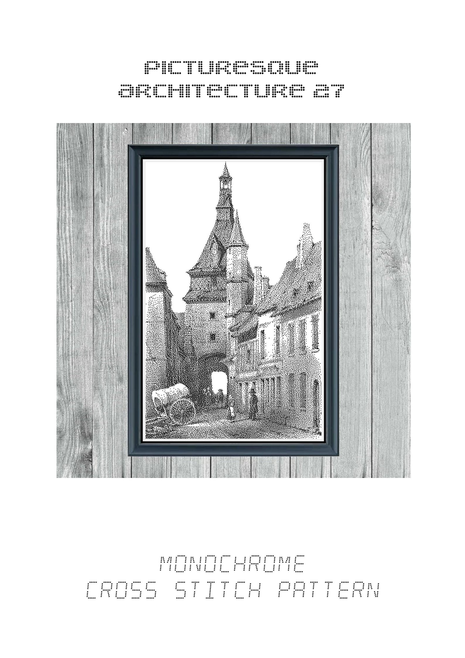 Picturesque Architecture 27 - Pattern Keeper App - Black and White ...