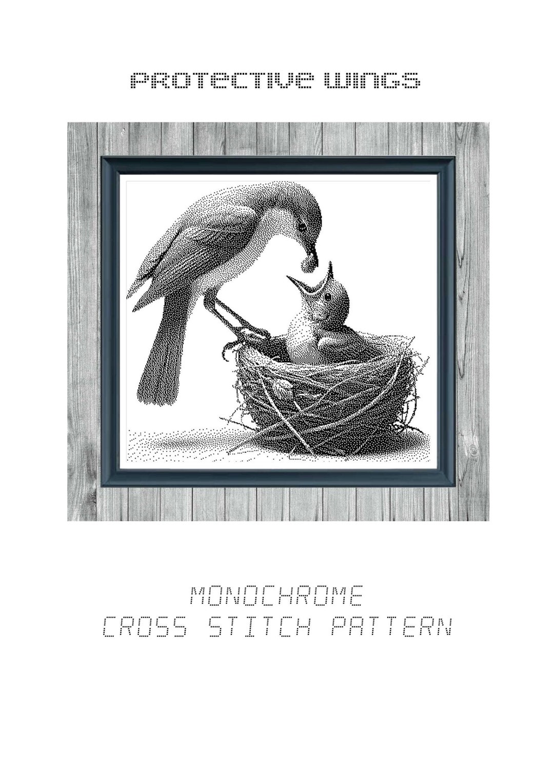 Protective Wings - Digital Cross Stitch Pattern - Instant Download ...