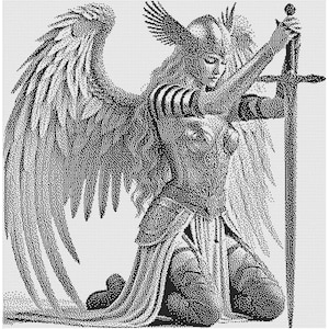 Valkyrie’s Oath - Minimalist One-thread Color Cross-stitch PDF – Easy ...