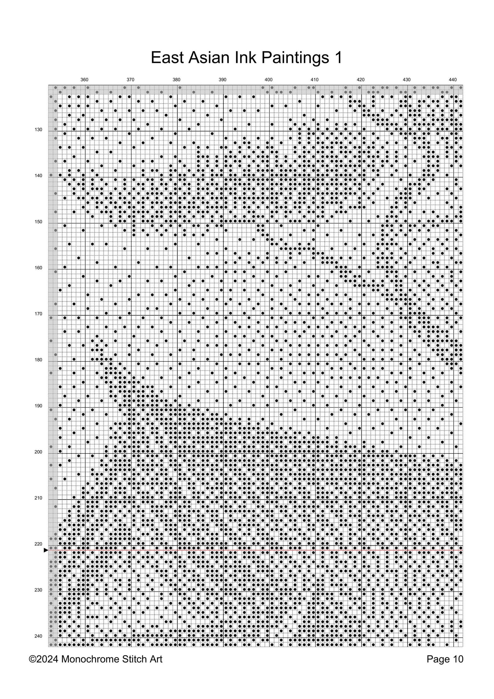 East Asian Ink Paintings 1 - Elegant Single Color Cross-stitch PDF ...