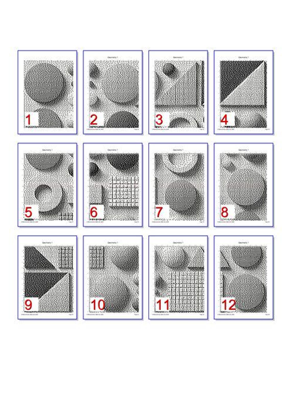 Geometry 1 - One Color Cross Stitch Pattern - PDF File - Craft Stunning ...