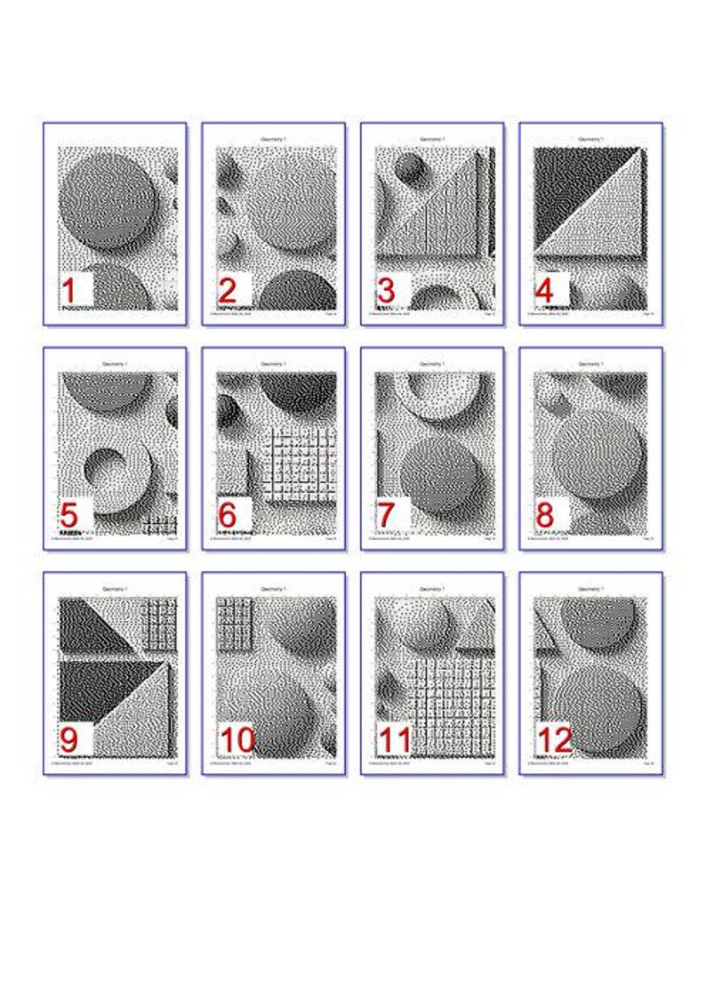 Geometry 1 - One Color Cross Stitch Pattern - PDF File - Craft Stunning ...