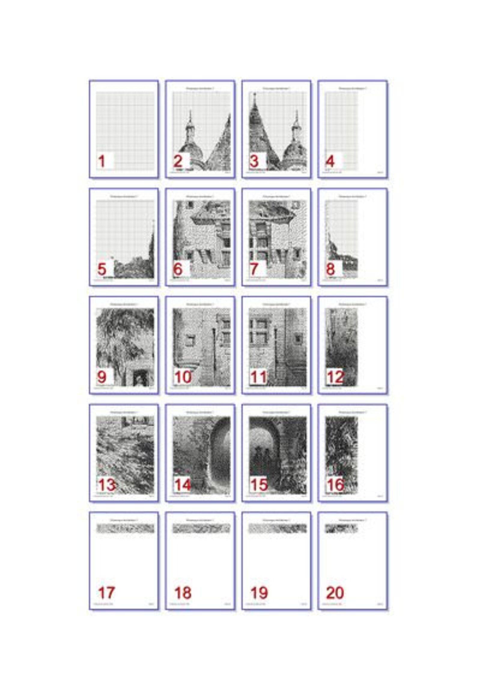 Picturesque Architecture 7 - Timeless Monochrome Cross Stitch Pattern ...
