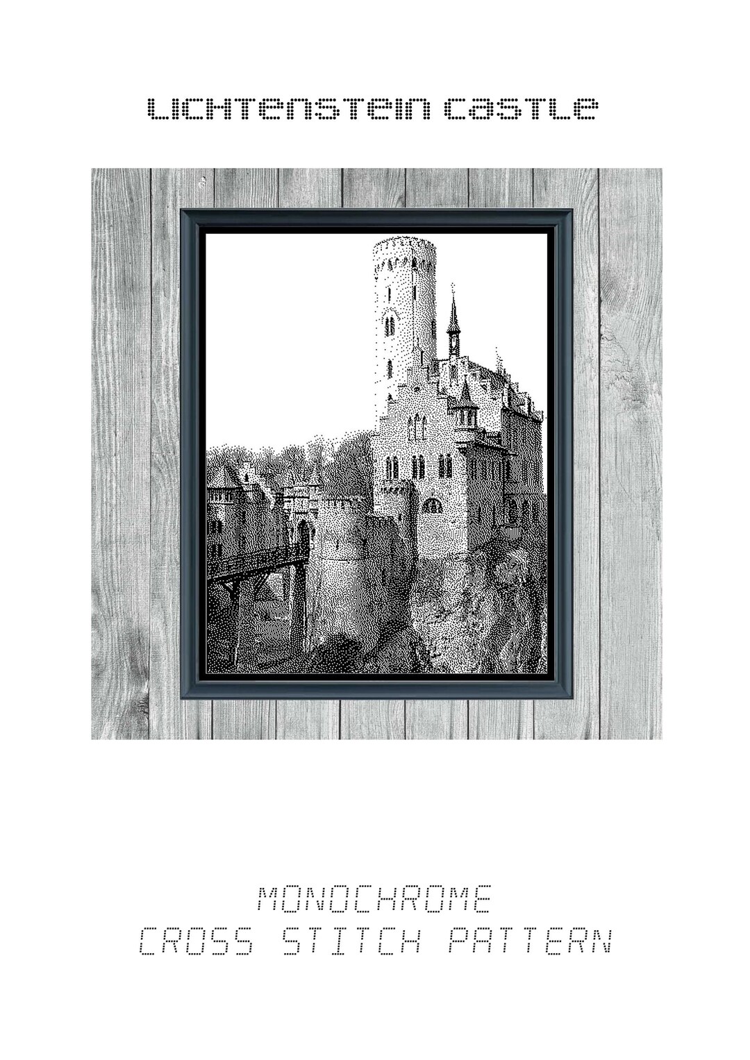 Lichtenstein Castle Digital Cross Stitch Pattern Instant - Etsy
