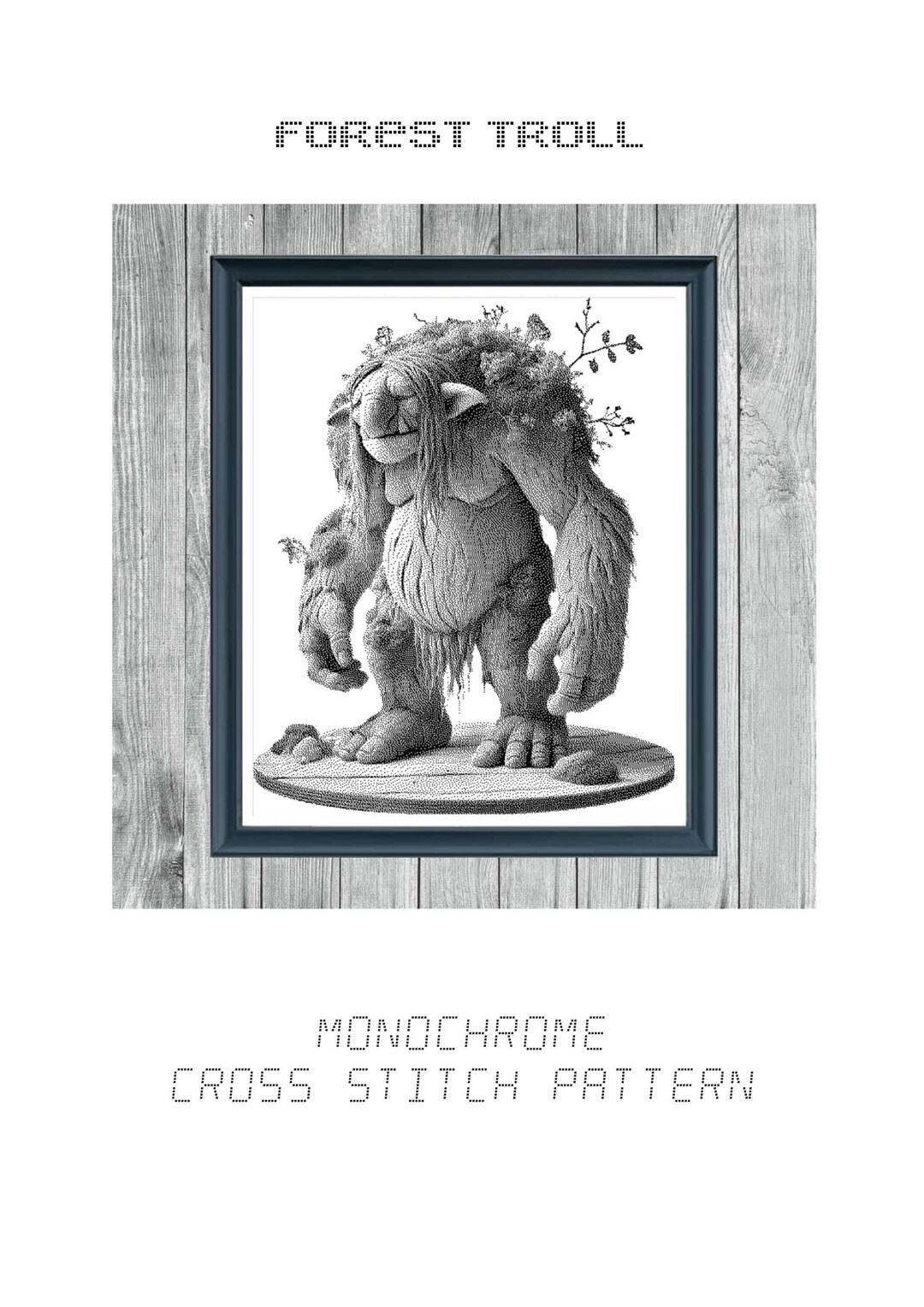 Forest Troll - Digital Cross Stitch Pattern - Instant Download ...