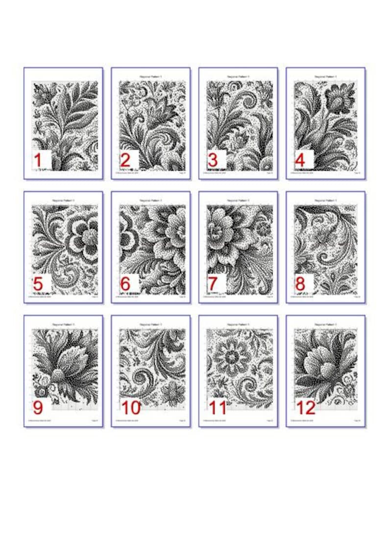 Regional Pattern 1 - Monochrome Cross Stitch Pattern - Digital PDF File ...