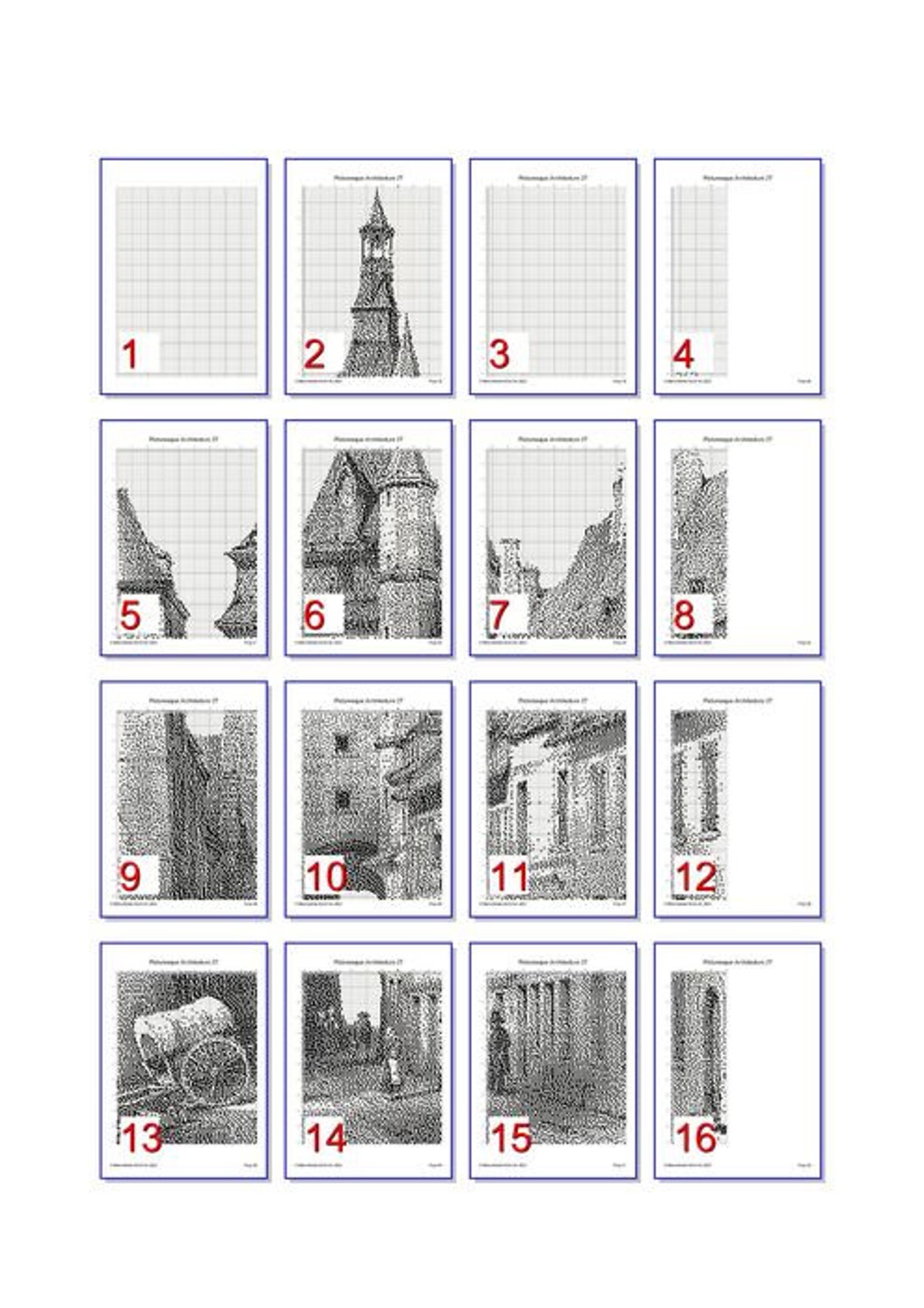 Picturesque Architecture 27 - Pattern Keeper App - Black and White ...