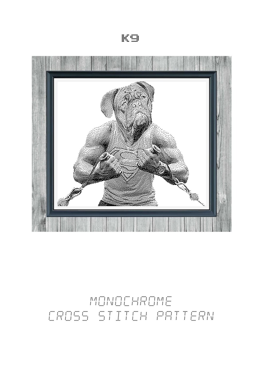 K9 Monochrome Cross Stitch Black and White Designs Digital PDF Instant ...