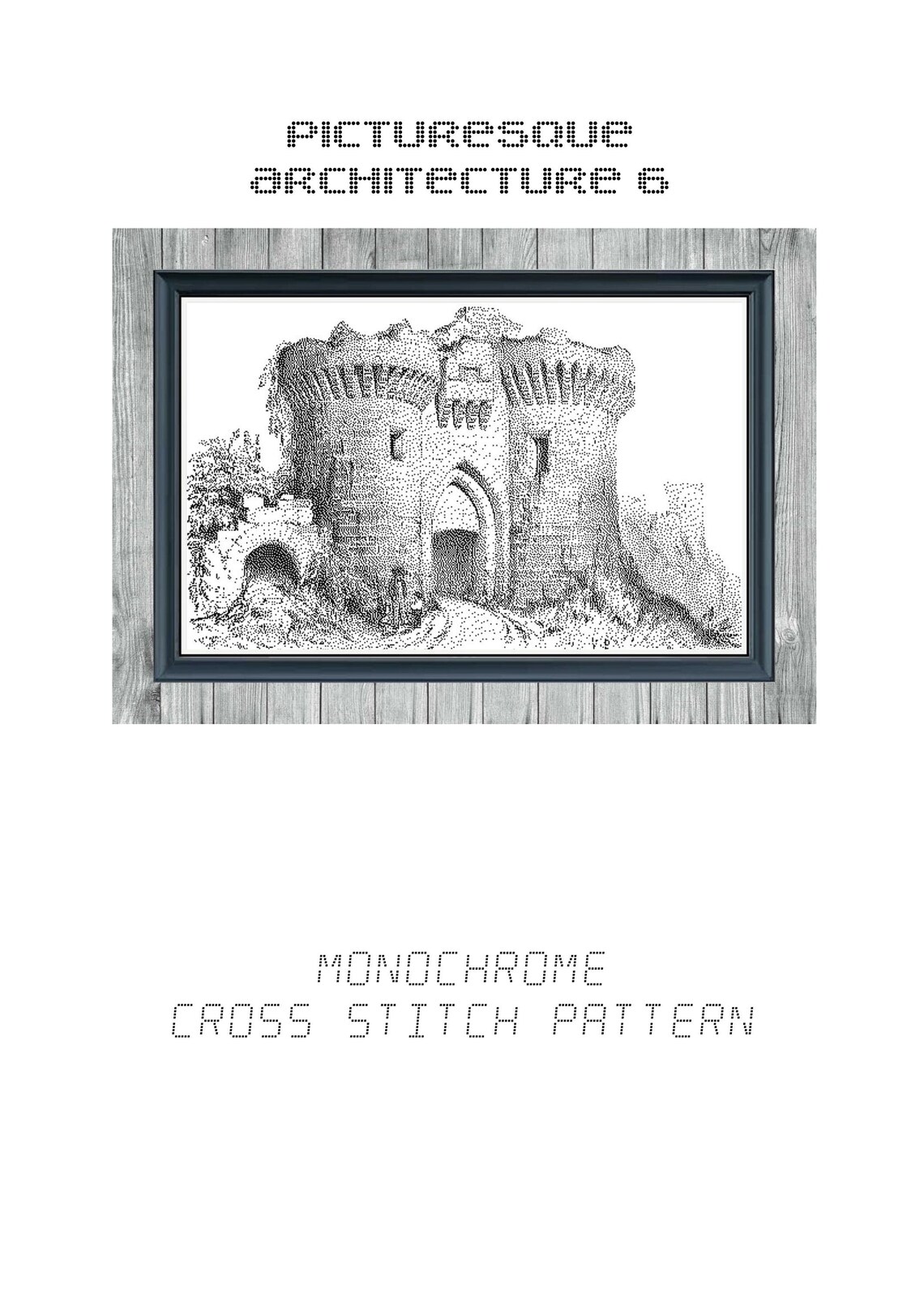 Picturesque Architecture 6 - Elegant Black and White Cross Stitch ...