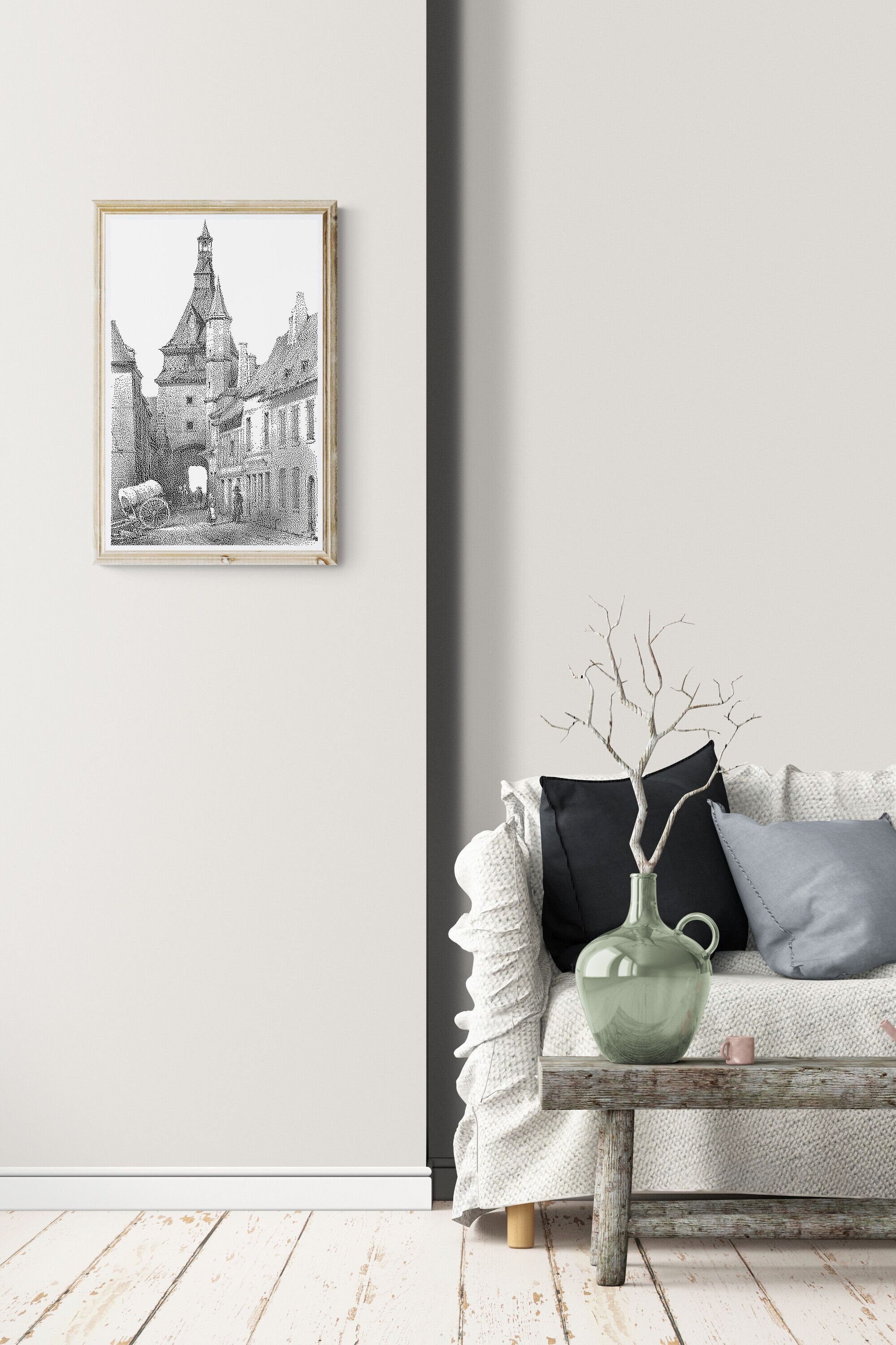 Picturesque Architecture 27 - Pattern Keeper App - Black and White ...