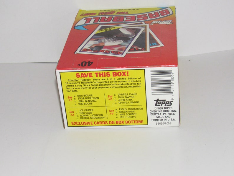 1988 Topps Baseball Unopened Box - Etsy