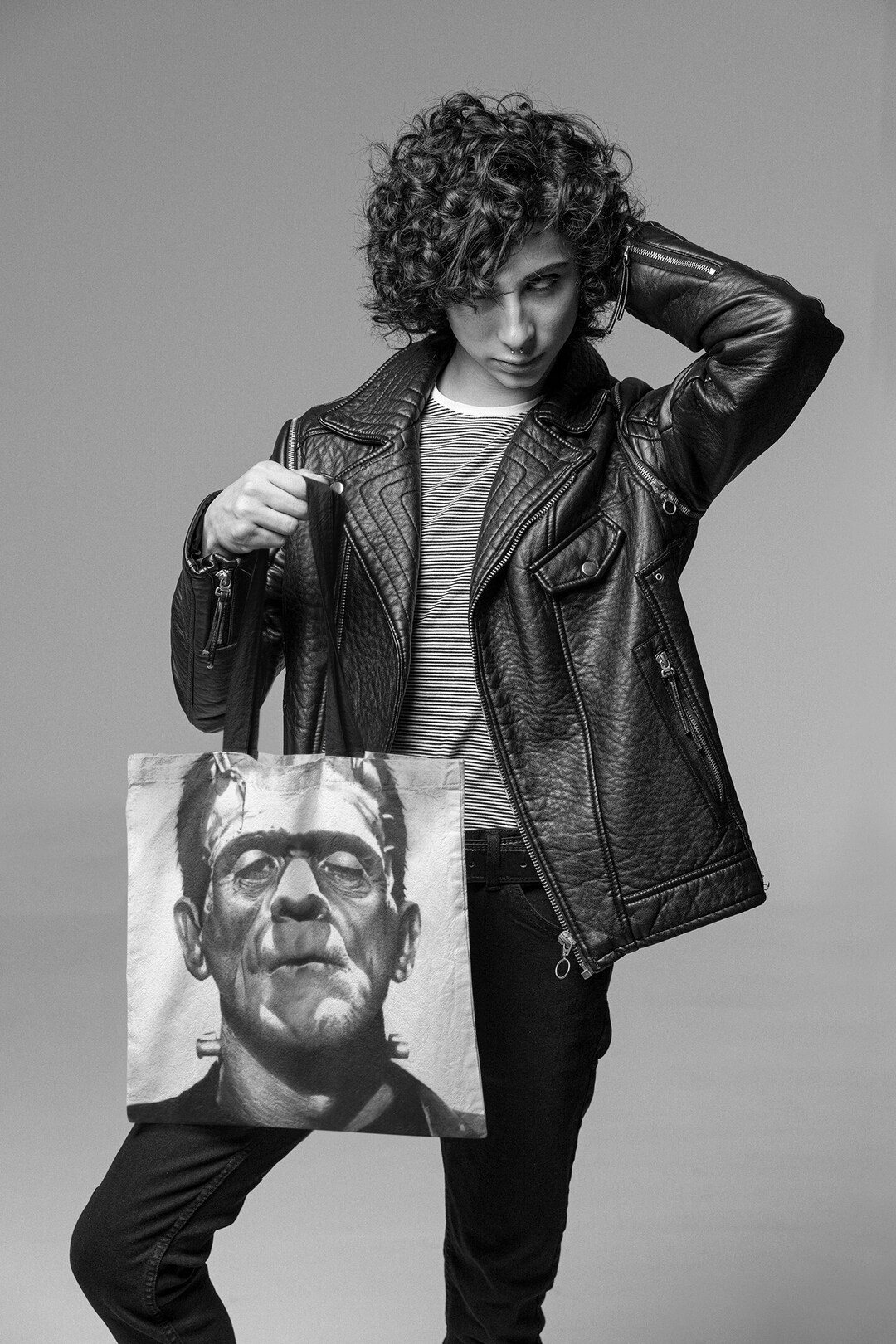 Frankenstein's Monster Tote Bag Inspired by Boris Karloff Fan Art ...
