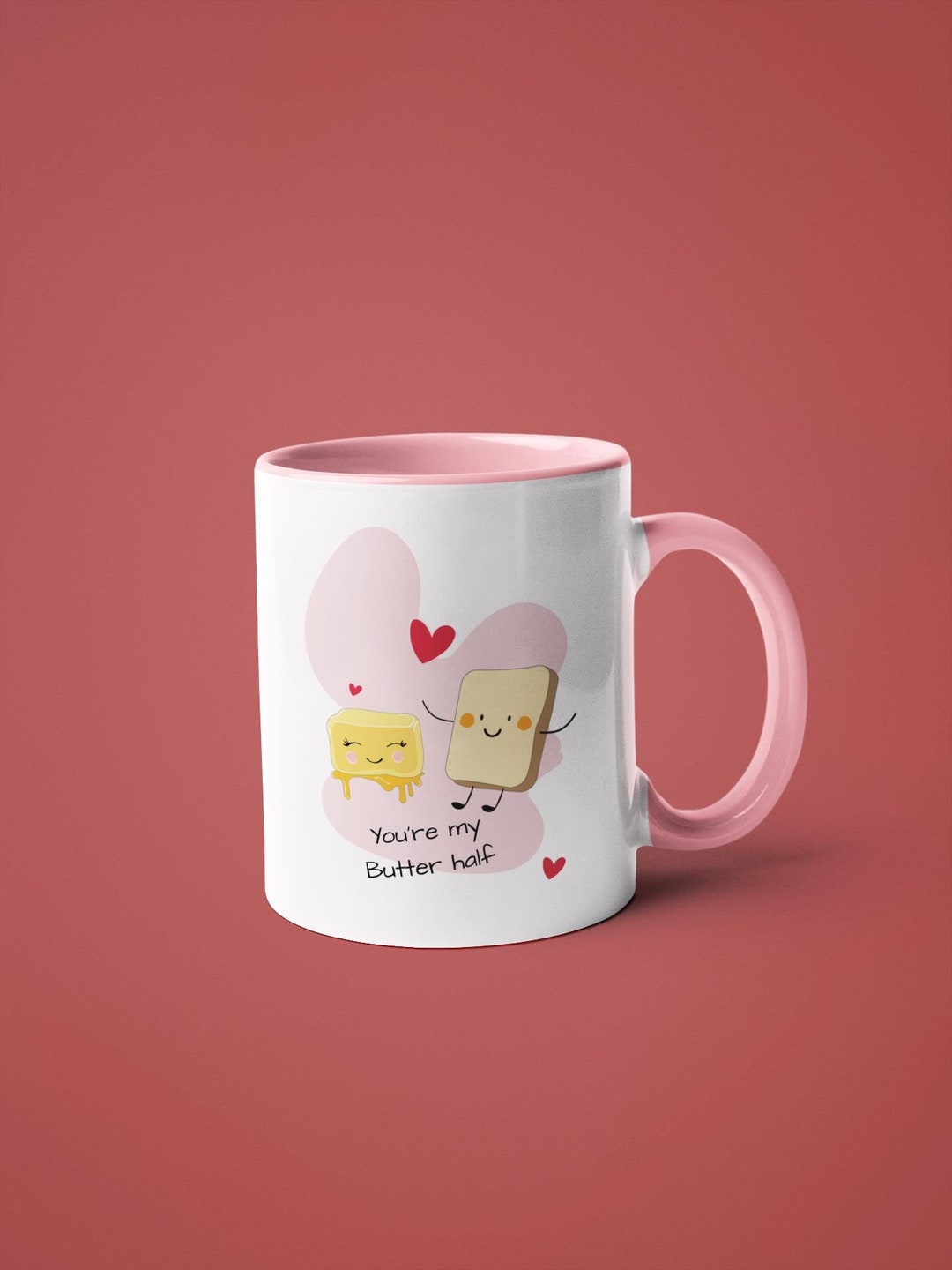 You Are My Butter Half Mug Cute Kawaii Ceramic Mug, Romantic Gift for ...