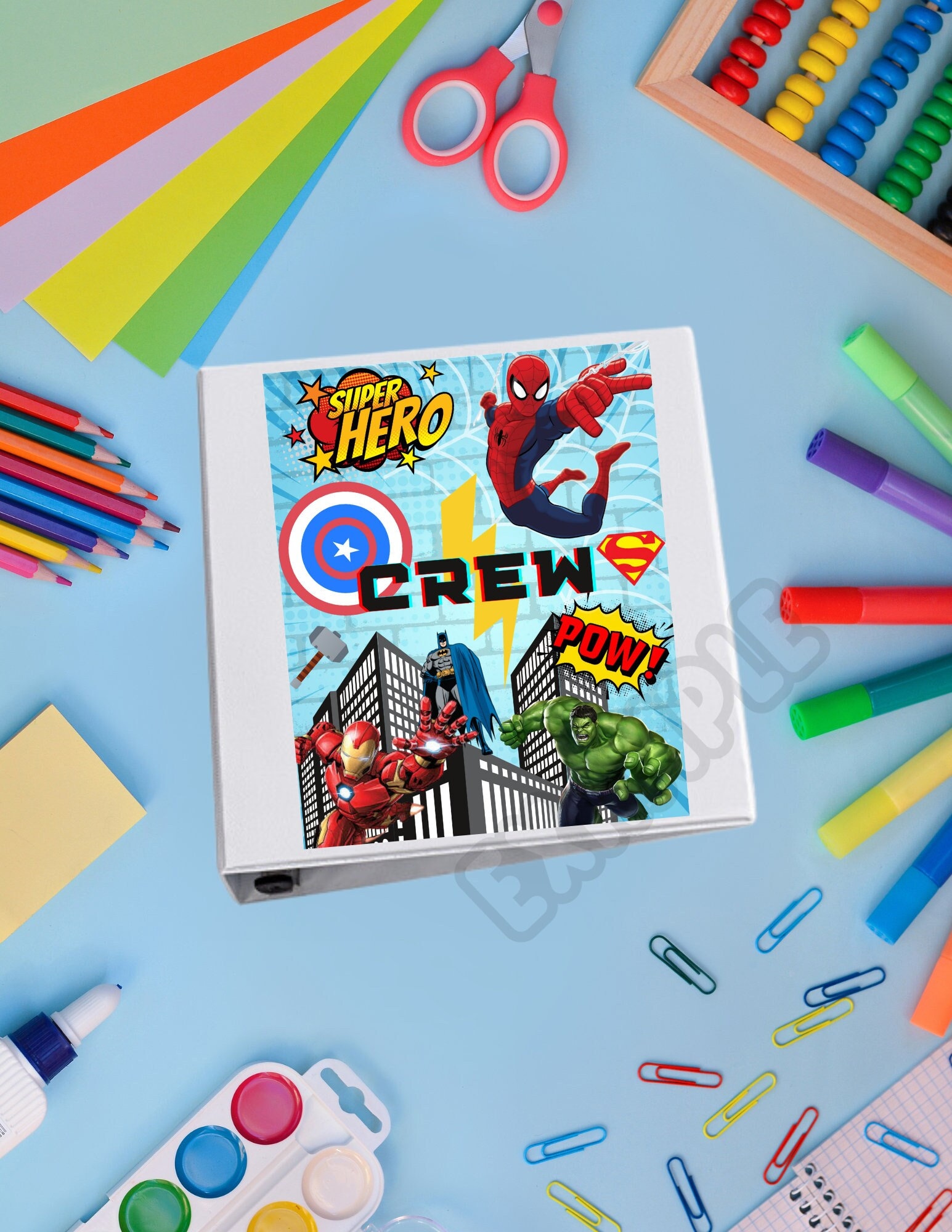 Superhero Binder Insert| Custom Name Folder | Folder Insert | Name ...