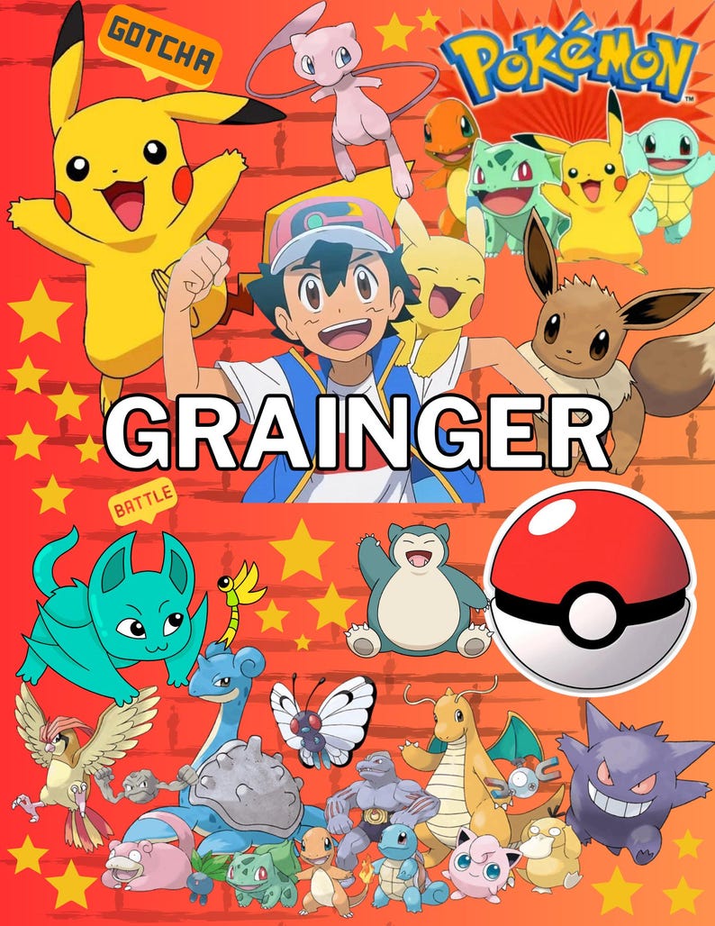 Pokemon Binder Insert| Custom Name Folder | Folder Insert | Name Insert ...