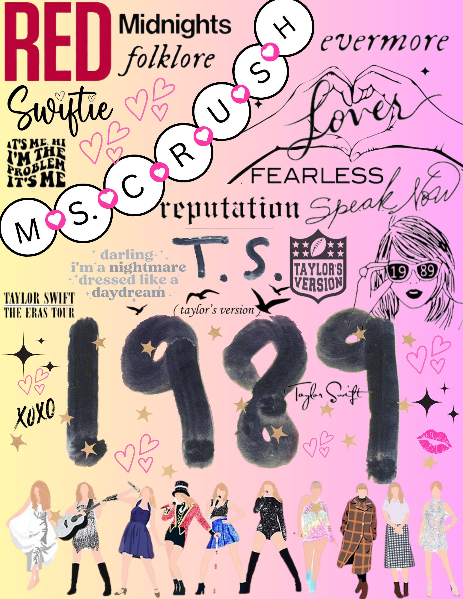 Taylor Swift Binder Insert| Custom Name Folder | Folder Insert | Name ...