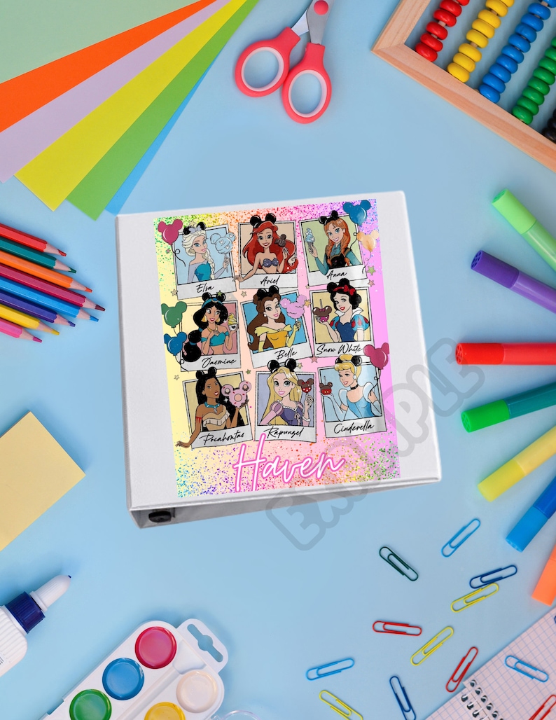 Princess Binder Insert| Custom Name Folder | Folder Insert | Name ...