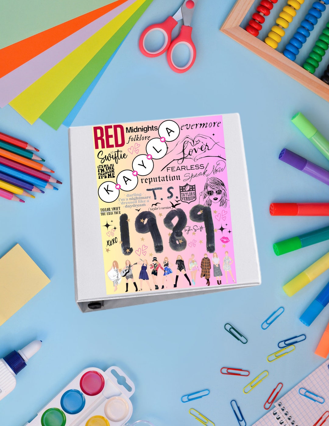 Taylor Swift Binder Insert| Custom Name Folder | Folder Insert | Name ...