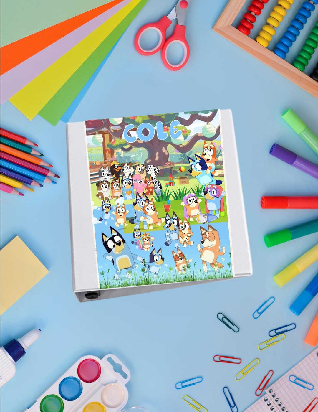 Bluey Binder Insert| Custom Name Folder | Folder Insert | Name Insert ...