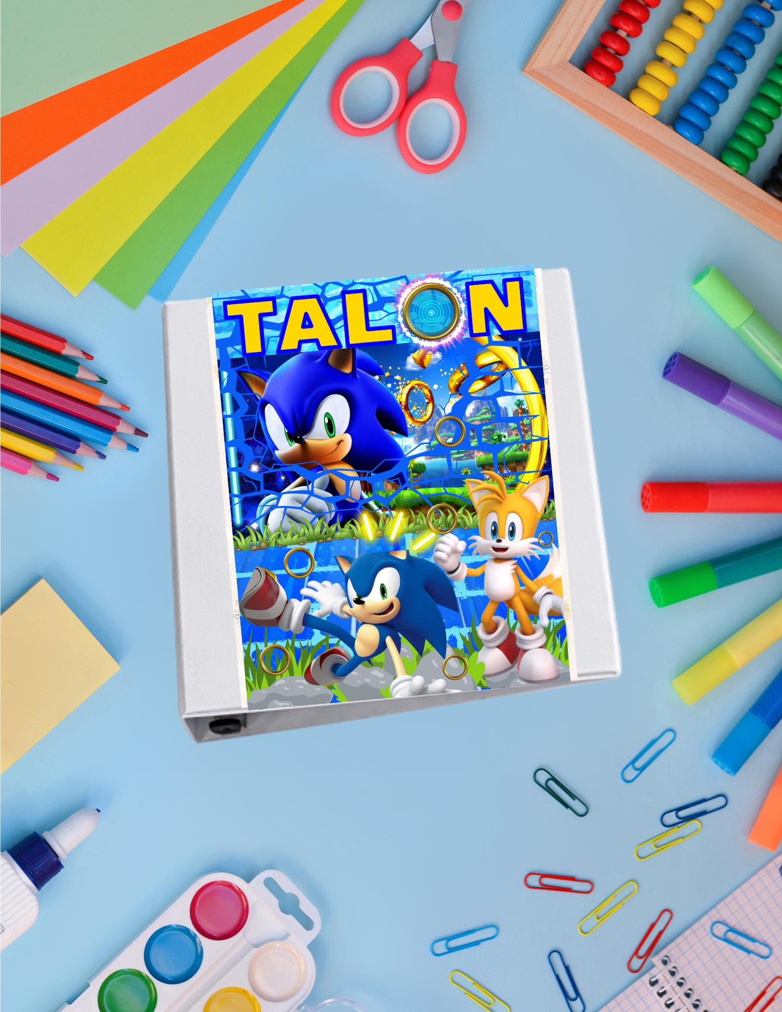 Sonic the Hedgehog Binder Insert| Custom Name Folder | Folder Insert ...