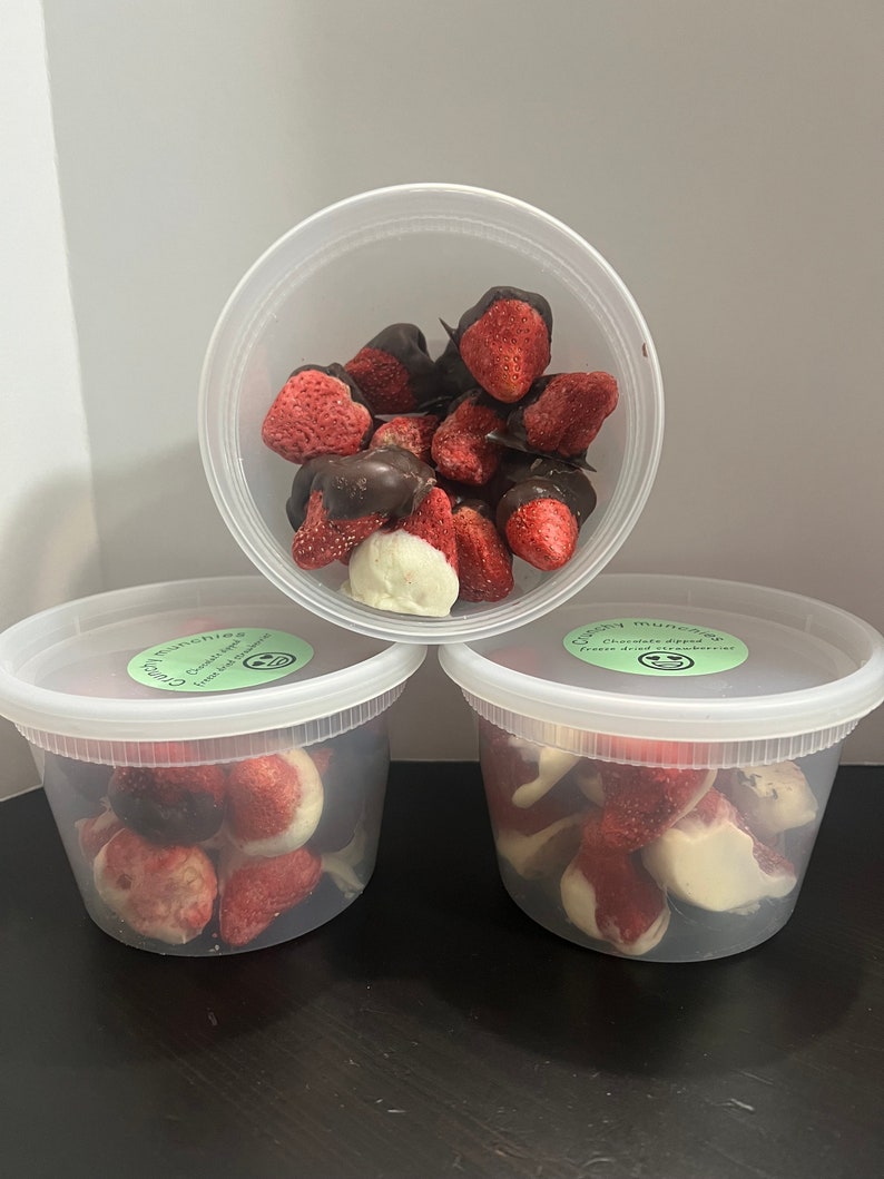 Freeze Dried Chocolate Dipped Strawberries Milk and White Chocolate - Etsy