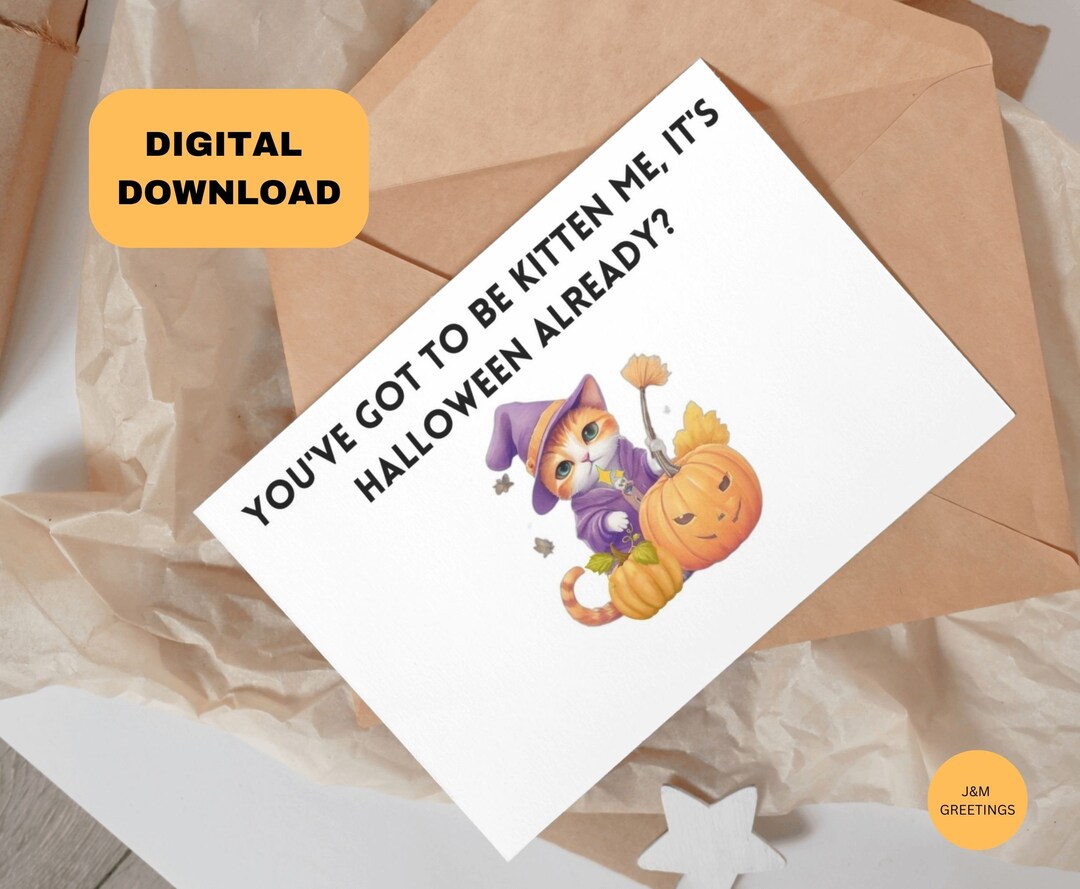 PRINTABLE Funny Halloween Card Instant Download 7x5 Inch - Etsy