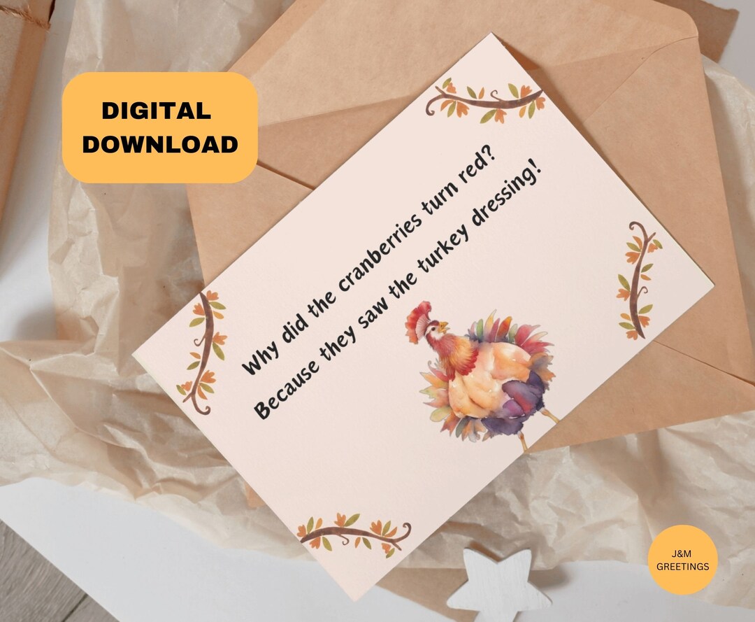 PRINTABLE Funny Thanksgiving Card, Thanksgiving Card to Download ...