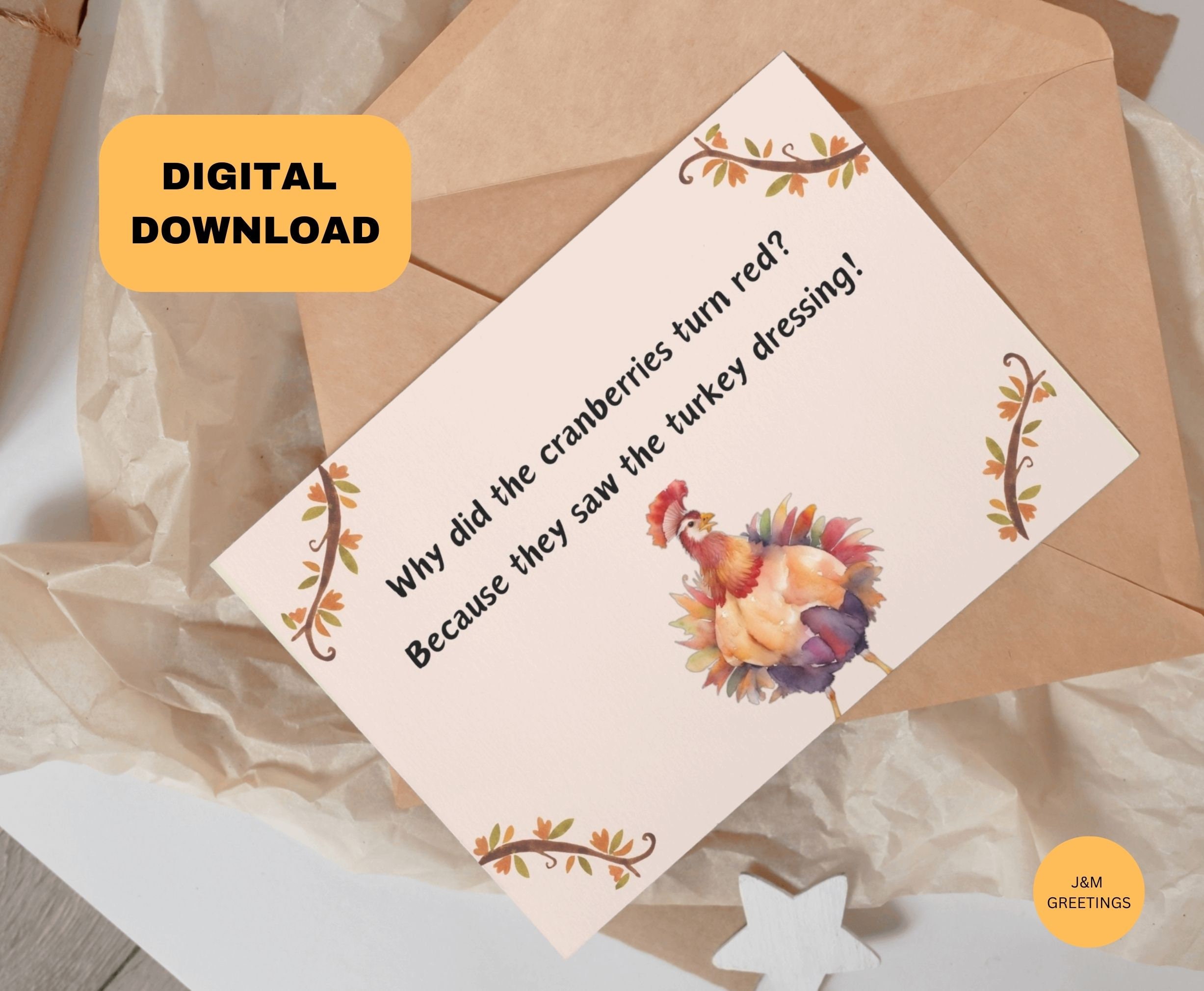 PRINTABLE Funny Thanksgiving Card, Thanksgiving Card to Download ...