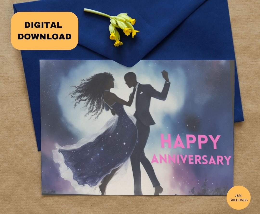 PRINTABLE Happy Anniversary Card Instant Download, 7x5 Inch Cards ...