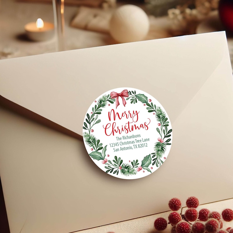 Christmas Address Labels - Etsy