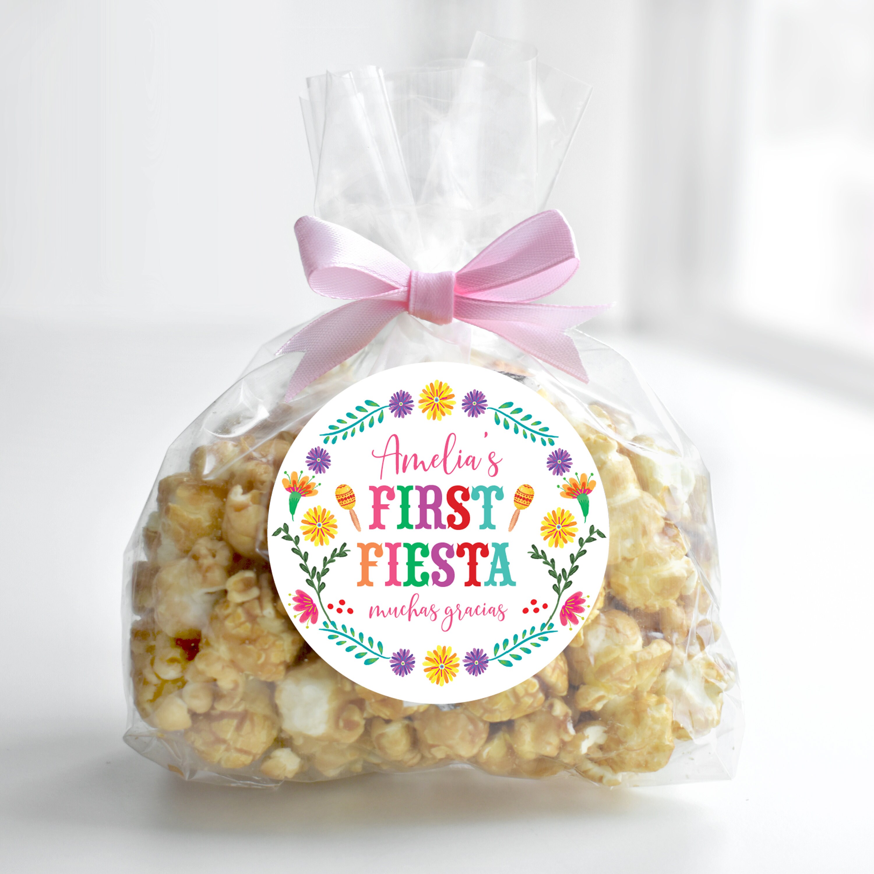 First Fiesta Birthday Thank You Favor Sticker 2 Circle, Mexican Party ...