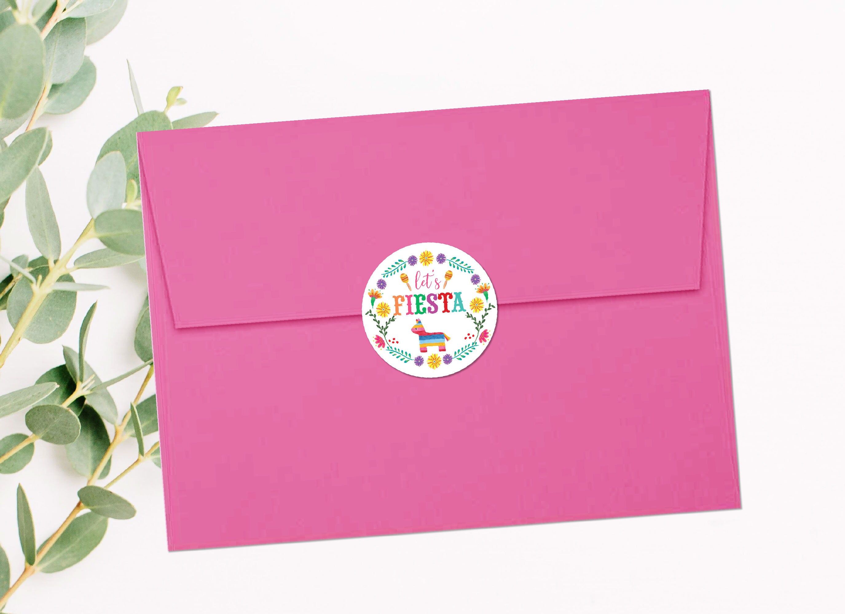 Fiesta Envelope Seal Mexican Birthday Party Favor Sticker Mexican ...