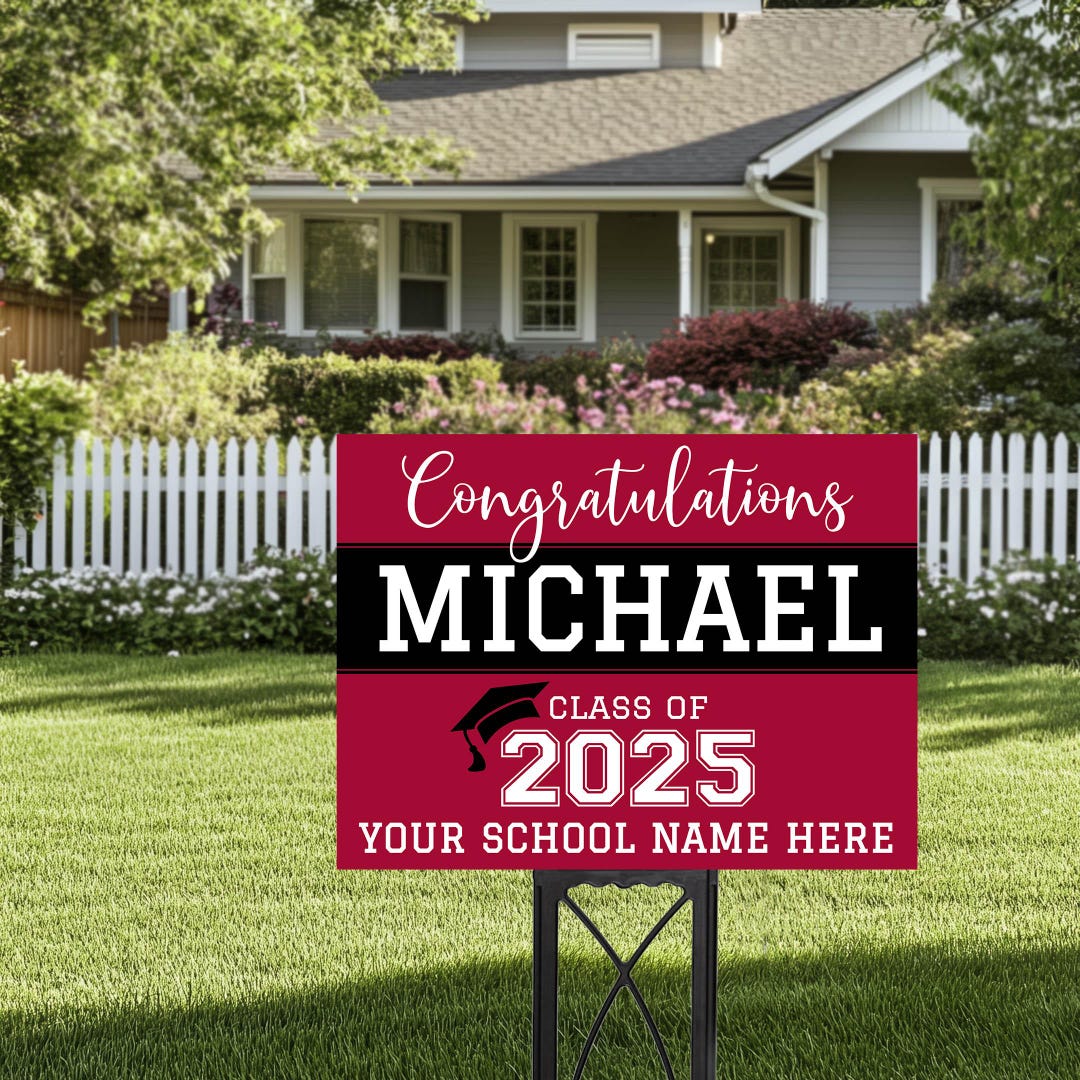 Personalized Graduation Yard Lawn Sign Class of 2025, Graduation ...