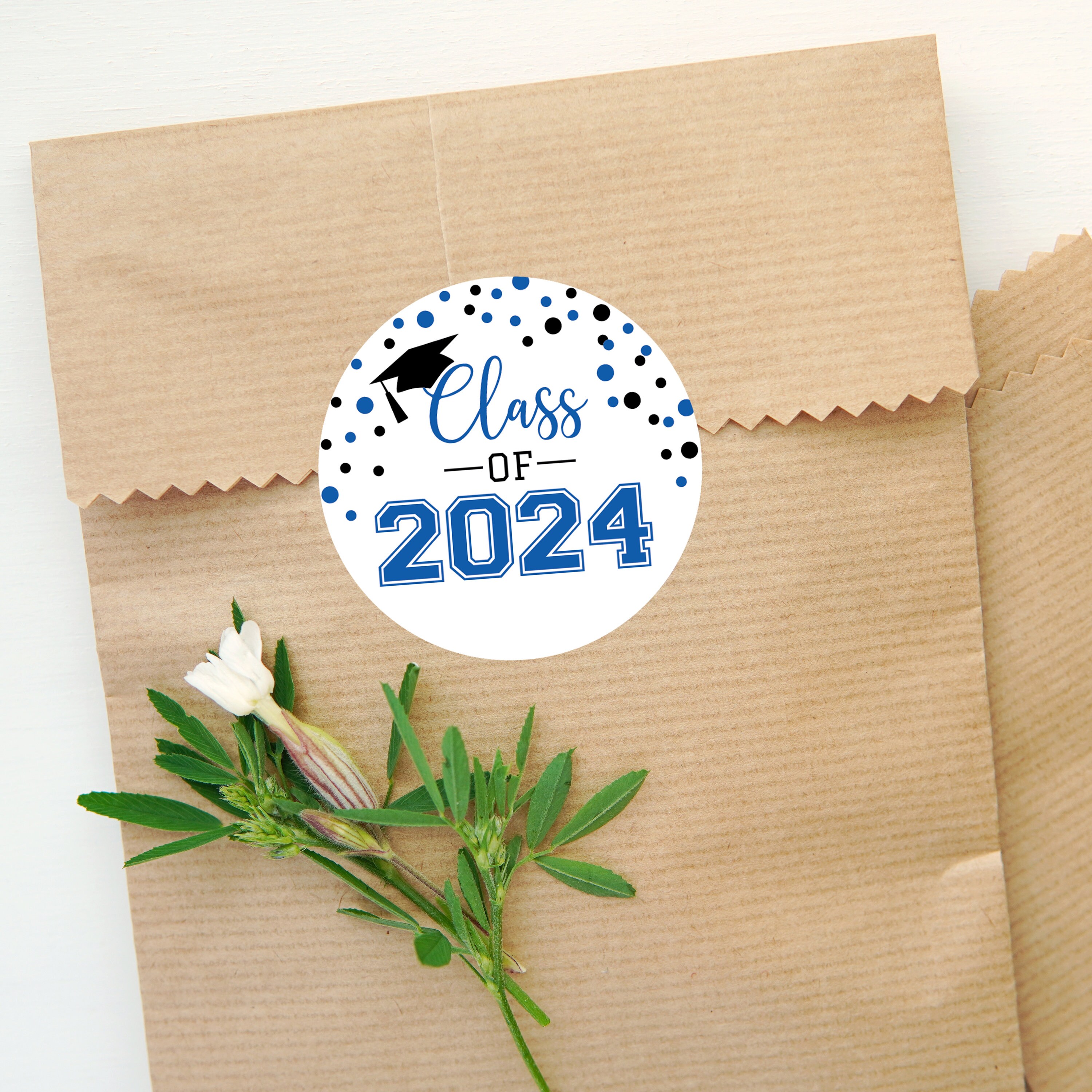 Graduation Stickers, Class of 2024 Grad Favor Label, Envelope Seal ...