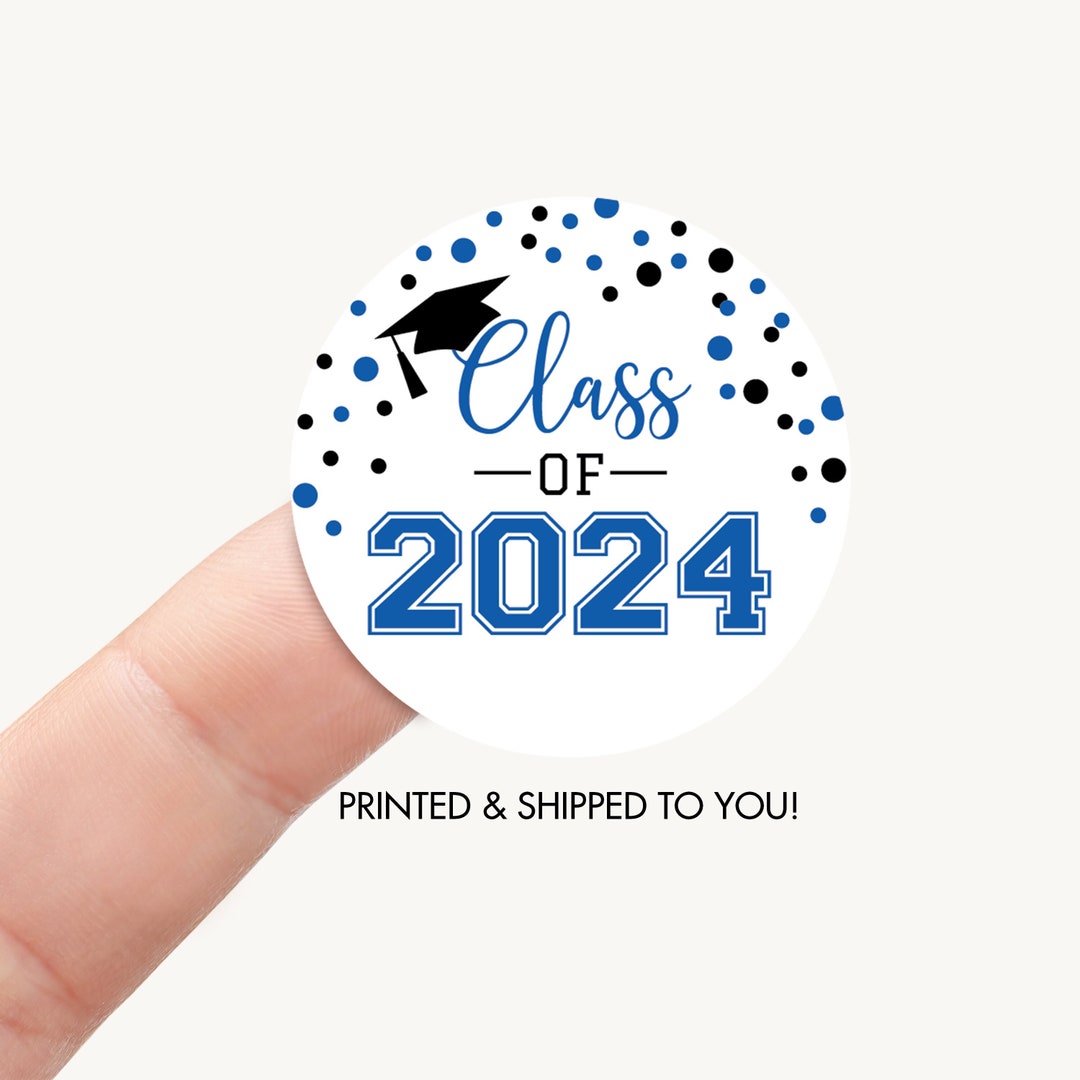Graduation Stickers, Class of 2024 Grad Favor Label, Envelope Seal ...