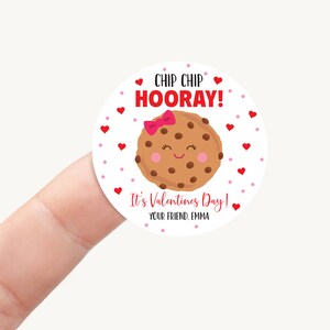 Classroom Valentine Stickers, Chip Chip Hooray Tag, Kids Cookie ...