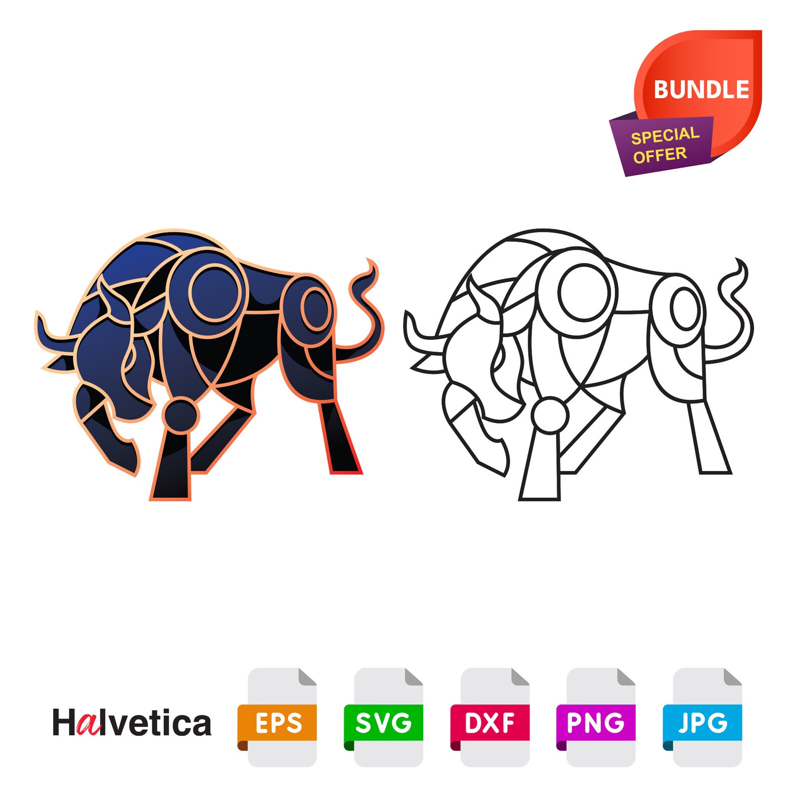 Zodiac Geometric Lineart / Taurus / Tattoo / Illustration / Design ...