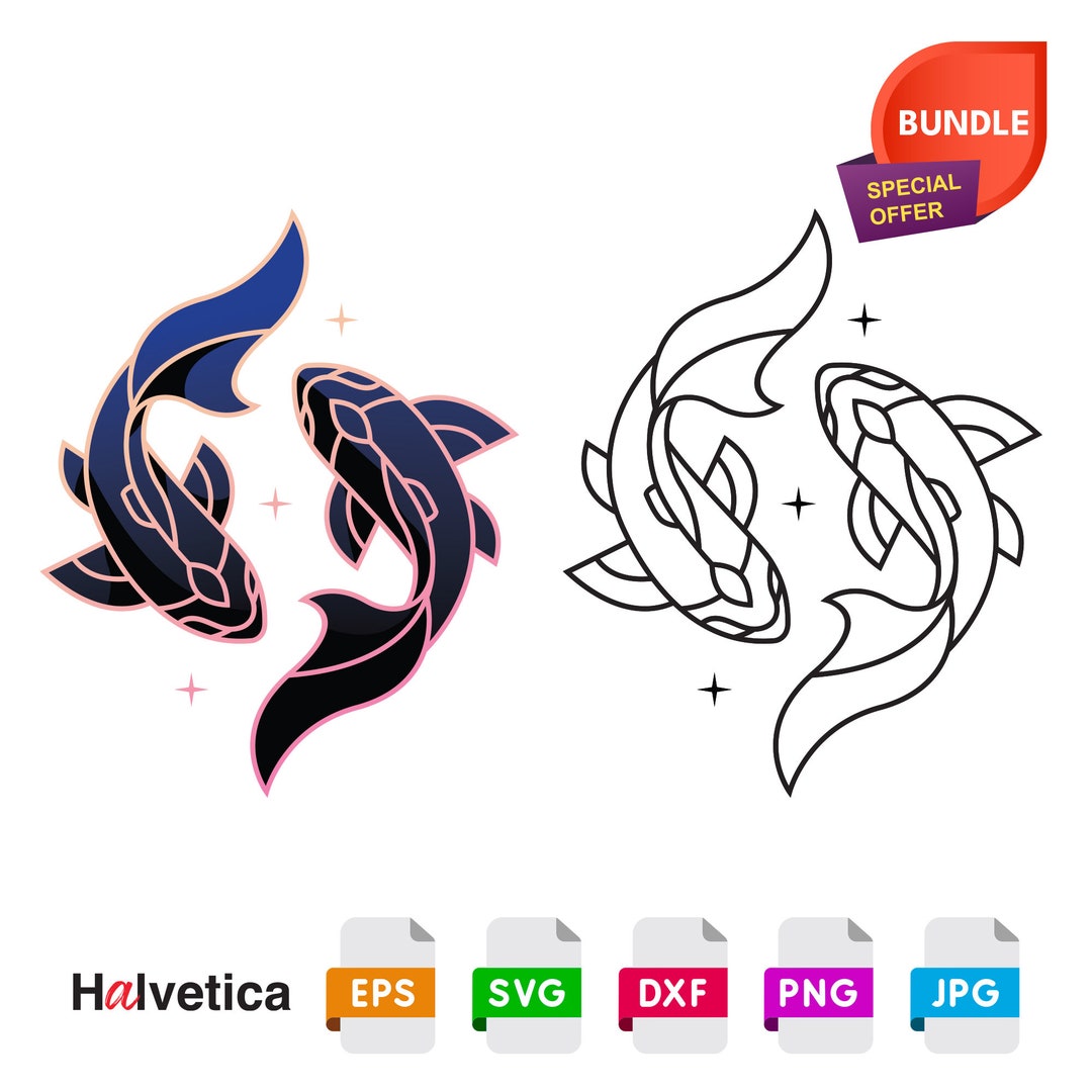 Zodiac Geometric Lineart / Pisces / Tattoo / Illustration / Design ...