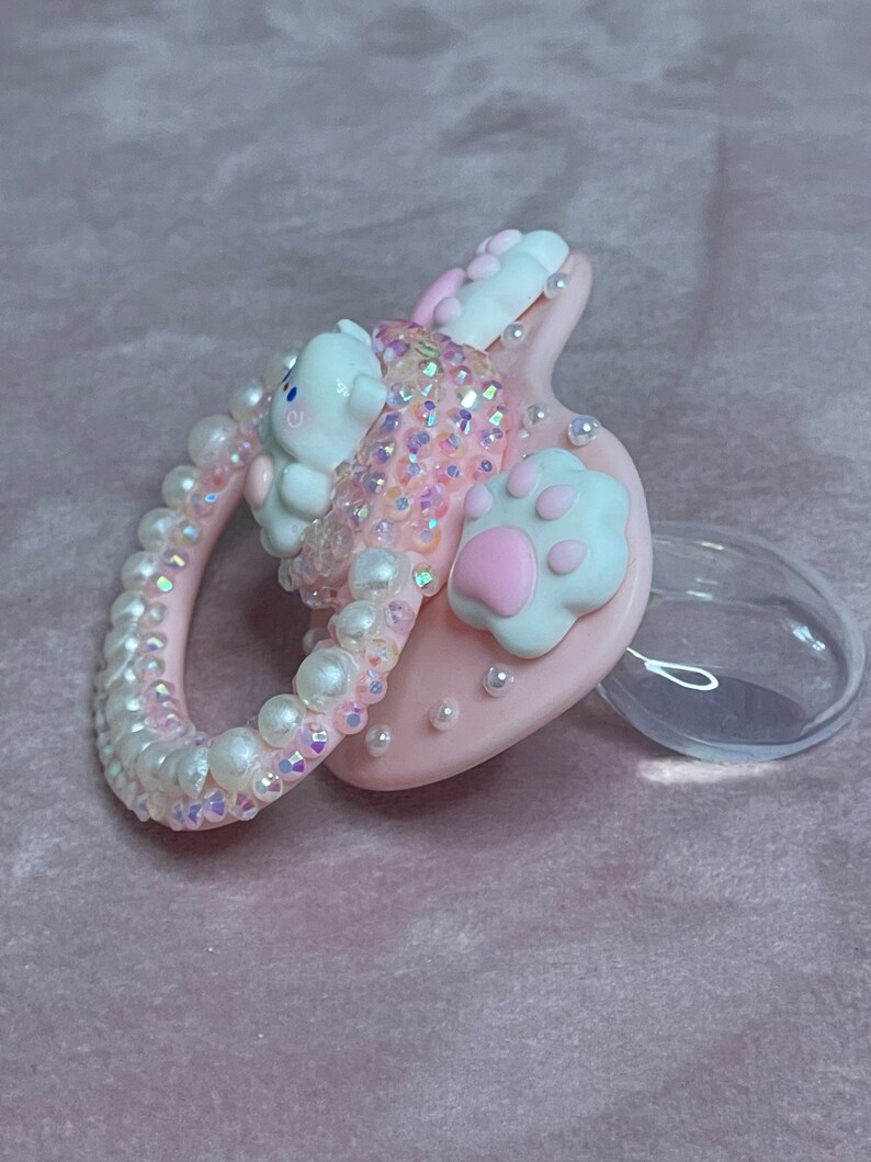 Adult Deco Pacifier Pink Kitty Cat - Etsy