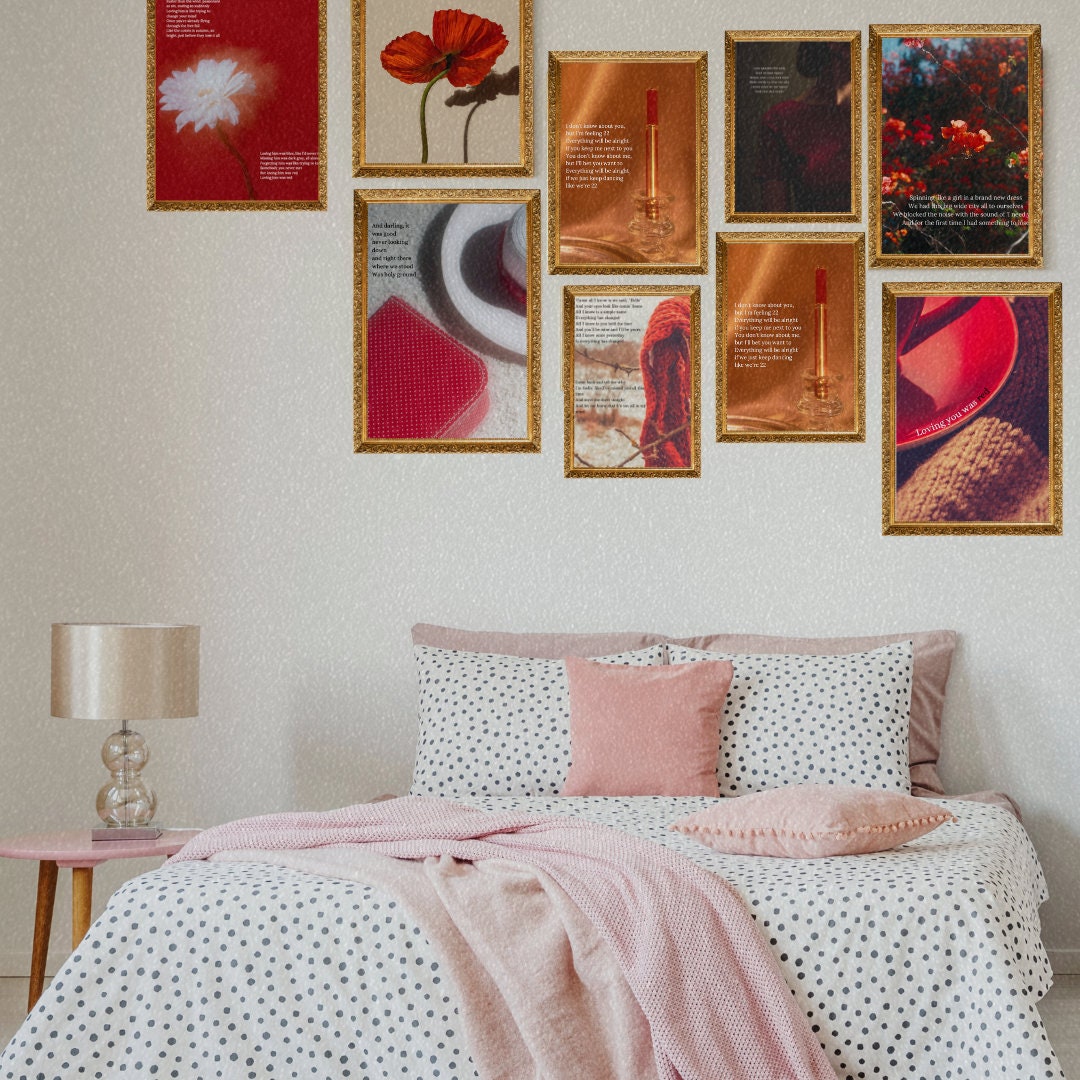 10 Albums 80 Posters Taylor Swift Inspired Wall Poster Kit, Taylor ...