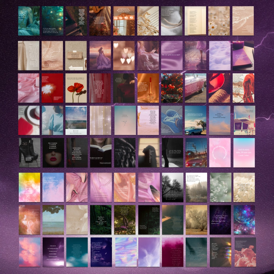 10 Albums 80 Posters Taylor Swift Inspired Wall Poster Kit, Taylor ...