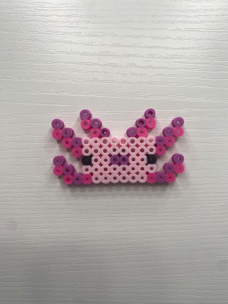 Minecraft-inspired Axolotl Perler Bead Magnets Pixel Art - Etsy