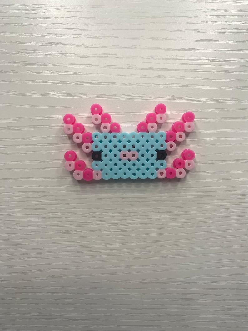 Minecraft-inspired Axolotl Perler Bead Magnets Pixel Art - Etsy