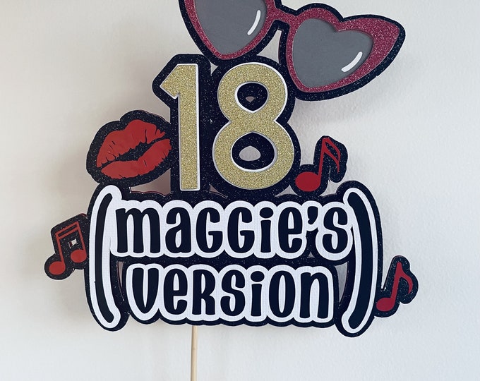 Taylor Swift Inspired Cake Topper, Cardstock Caketopper, - Etsy