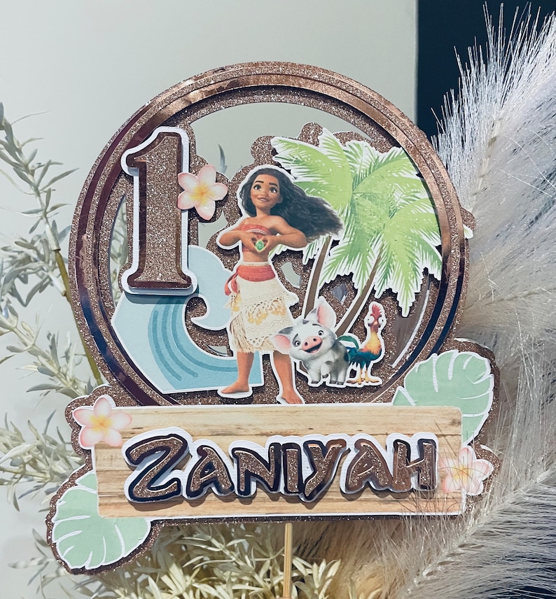 Moana Inspired Cake Topper, Kids Cake Topper. Moana Party - Etsy