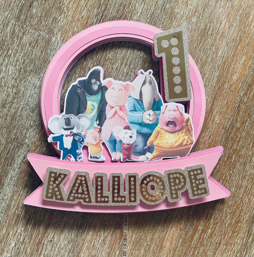 Sing Inspired Cake Topper, Sing Party, Kids Cake Topper - Etsy